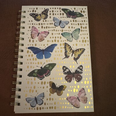 OCS Designs Notebook Spiral Lined 160 Pg Fluttering Butterflies Journal ...