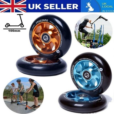 100MM Scooter Wheels Pro Stunt Scooter Replacement Wheels with ABEC-7 ...