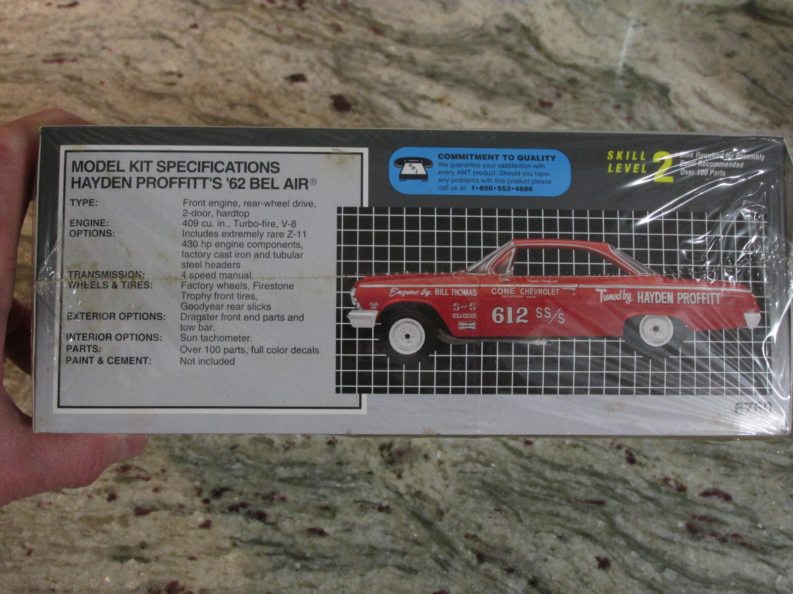 AMT ERTL 6760 Hayden Proffitt's 62 Bel Air Belair Super Stock Model Kit ...