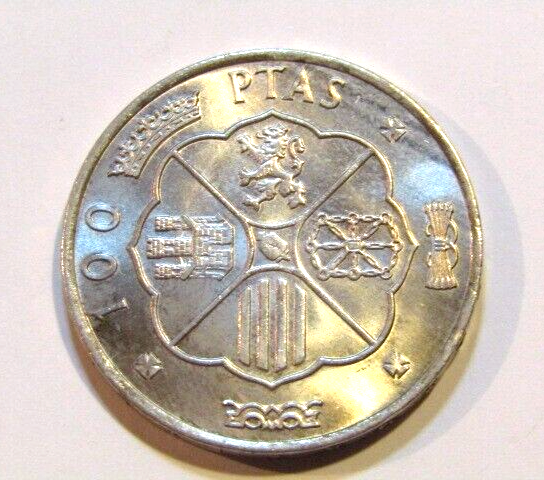 Spain 1966 100 Pesetas unc Silver Coin | eBay