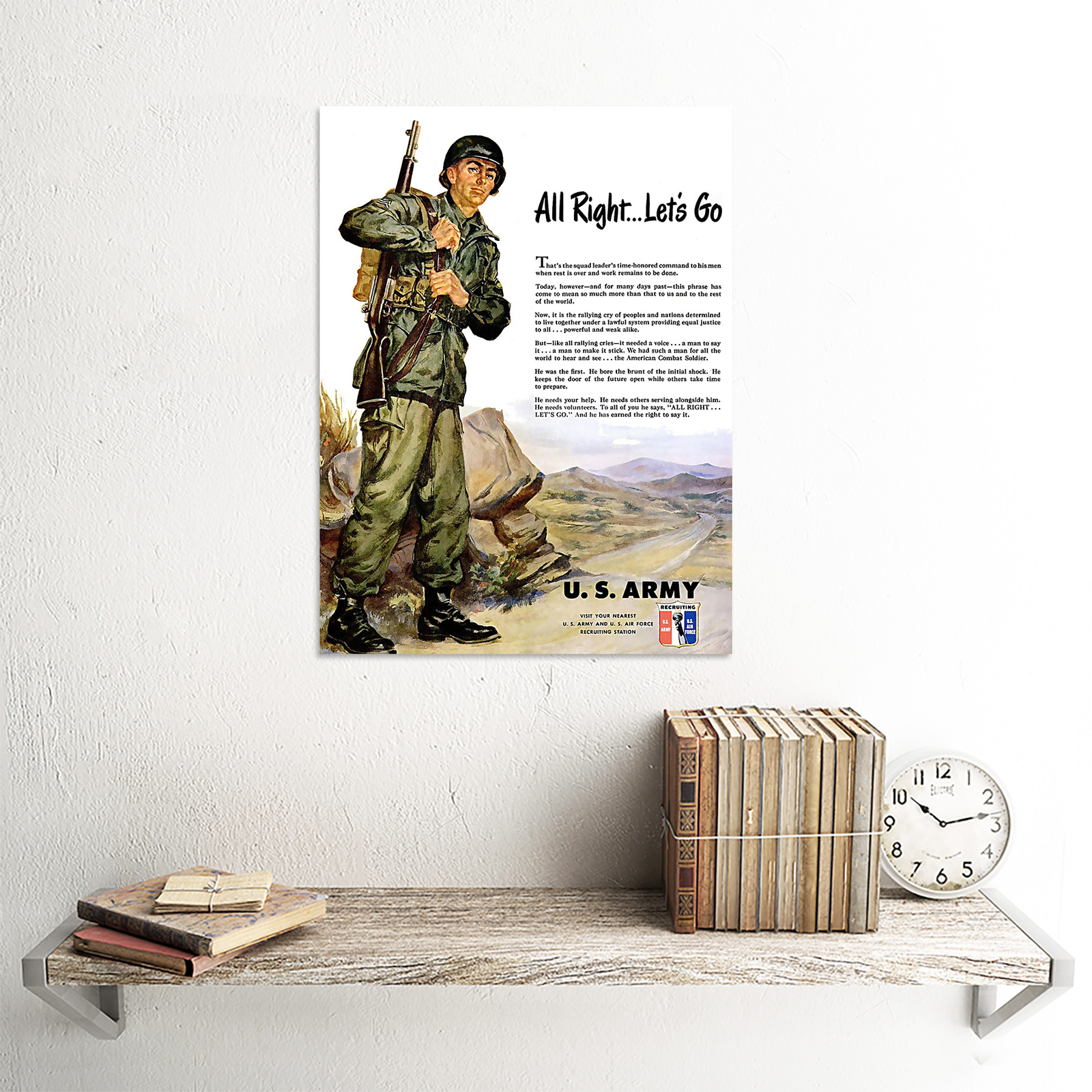 ADVERT 1951 US ARMY KOREAN WAR RECRUITMENT FINE ART PRINT POSTER CC2701 ...