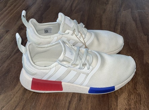 Adidas Men’s NMD_R1 Originals HQ 4451 White Red Lucid Blue Size 8.5 NEW ...