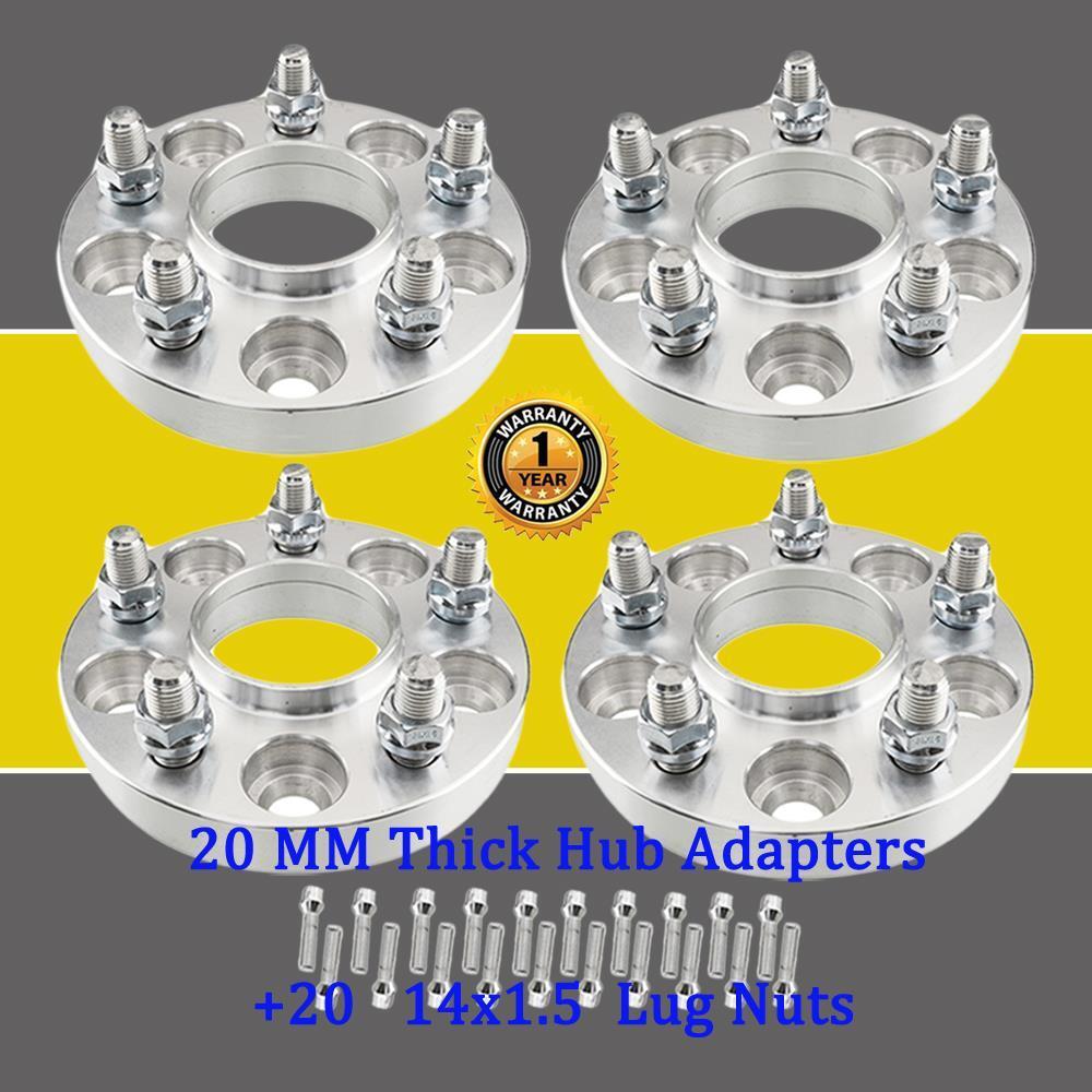 (4) 20MM Hub Wheel Adapters 5x112 TO 5x114.3| 14x1.5 for Mercedes + 20 ...