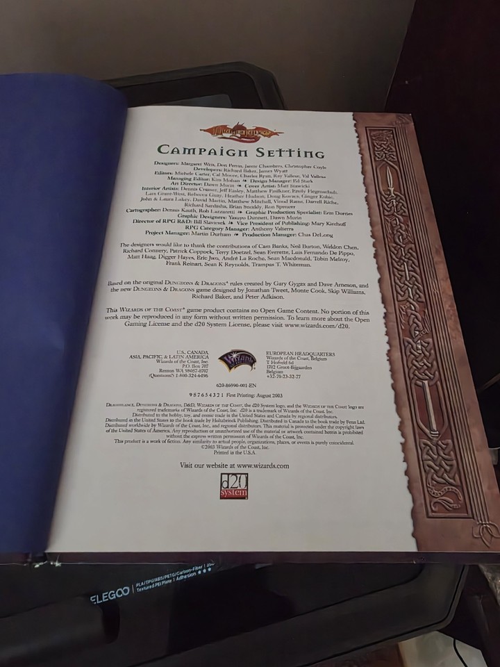 DragonLance Campaign Setting by Christopher Jamie, Jamie Chambers, Don ...