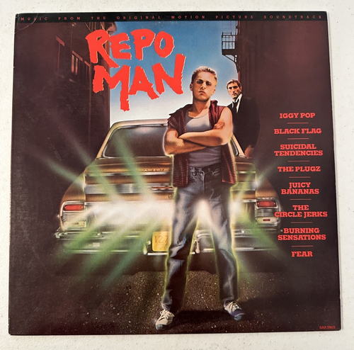 Repo Man LP soundtrack San Andreas punk Black Flag Iggy Pop Estevez VTG ...