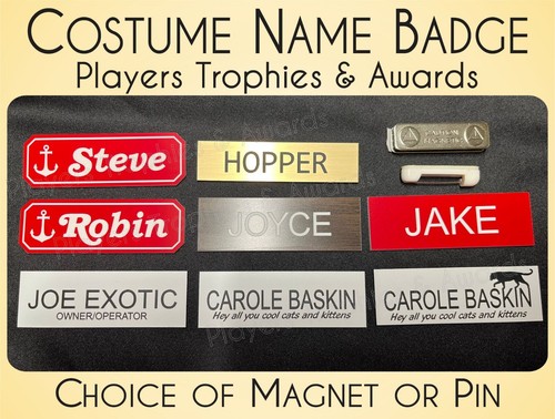 Scoops Ahoy name BADGE Steve Robin Joyce Hopper Jake Halloween COSTUME ...