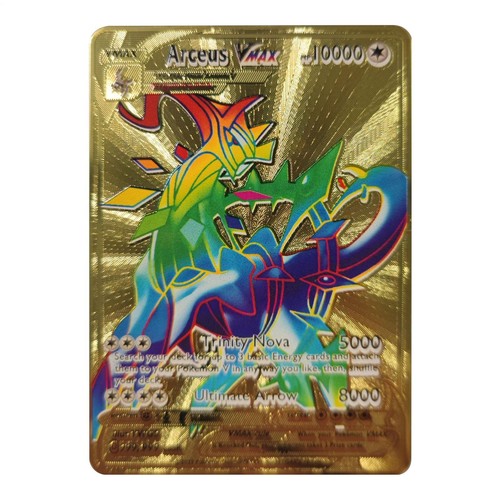Pokemon Arceus VMAX Metal Card Collection Trading Single Cartoon Cards ...