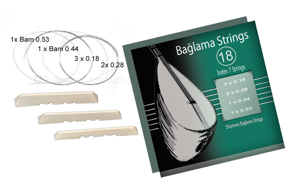 Quality Strings Baglama Teli KISASAP Baglama Saz Saiten mit 3 x Steg ...