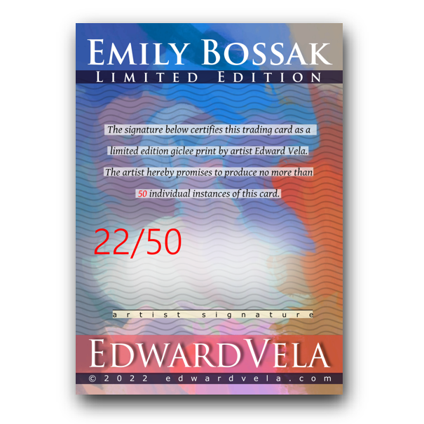Emily Bossak Art Card Limited 22/50 Edward Vela Signed (Celebrities ...
