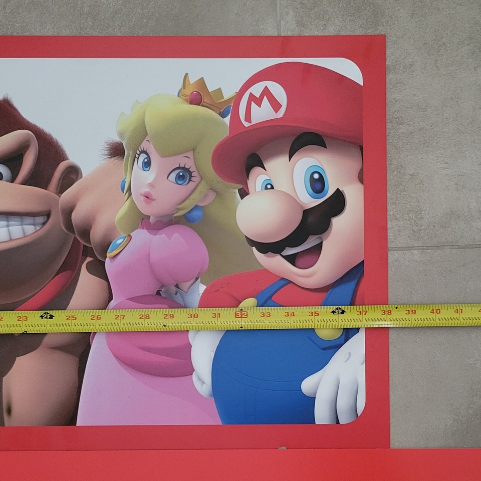 Lot Nintendo Promo Poster Vinyl Advertising Graphic Mario Donkey Kong ...