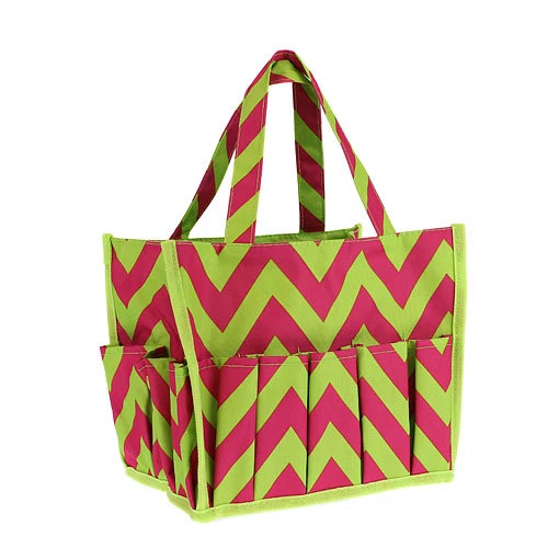 Lime Green And Hot Pink Chevron Pattern