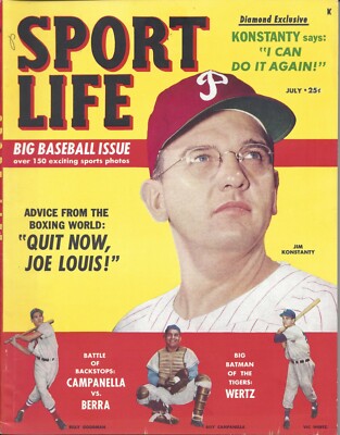 1951 Sport Life Magazine baseball Jim Konstanty Philadelphia Phillies ...