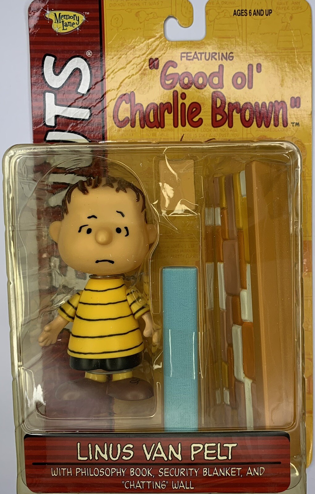 Good ol' Charlie Brown Linus Van Pelt W/ Book Blanket And Wall By ...