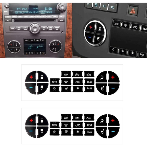 2 x AC Dash Button Repair Kit Decal Stickers Replacement For Chevrolet ...