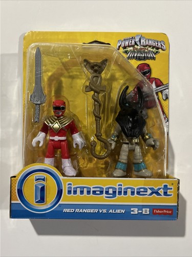 Imaginext Mighty Morphin Power Rangers RED RANGER & ALIEN INVASION 2 ...