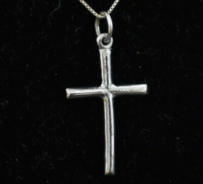 BEAUTIFUL CROSS SOLID STERLING SILVER NECKLACE AND PENDANT | eBay