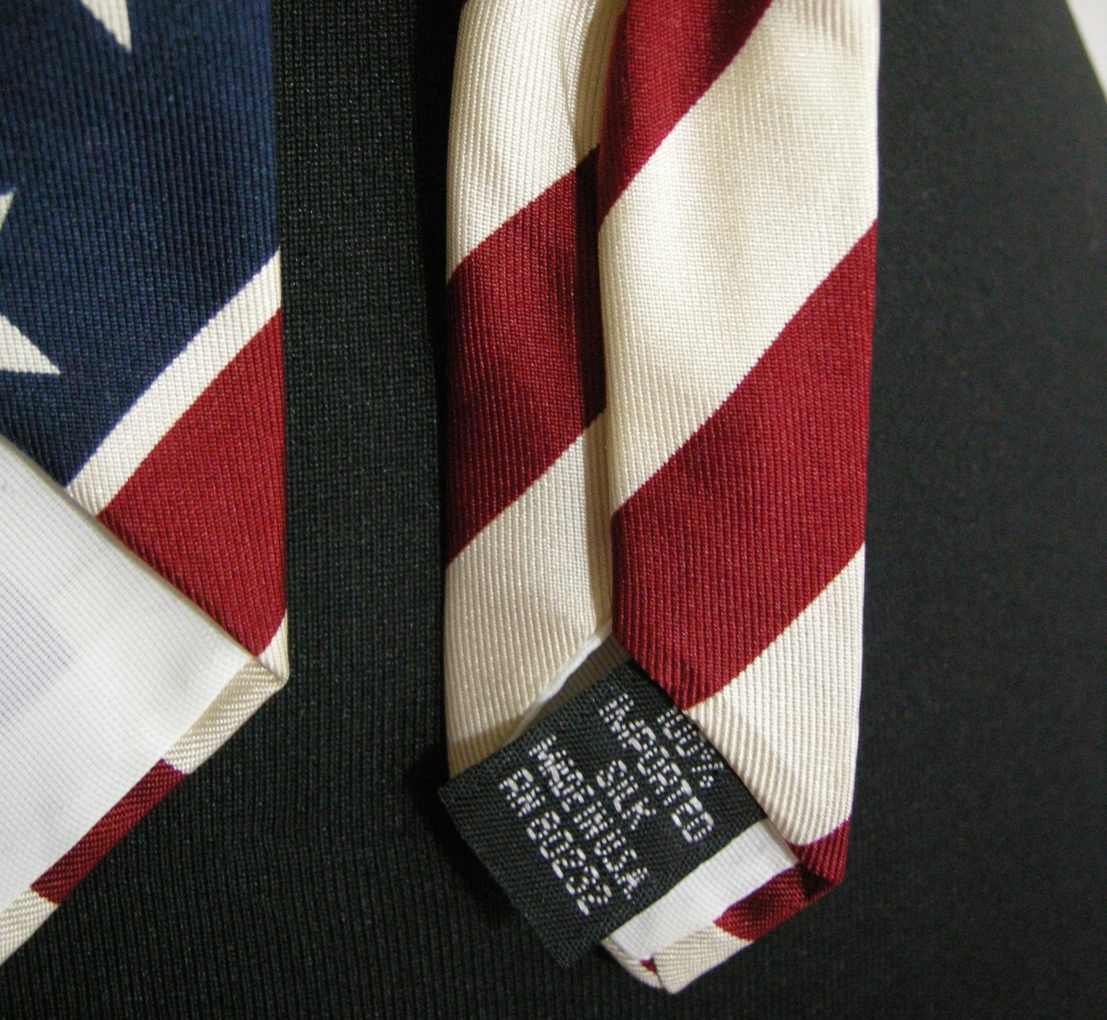 Vtg American Flag Silk Mens Tie Patriotic 52 Red White Blue 4th July ...
