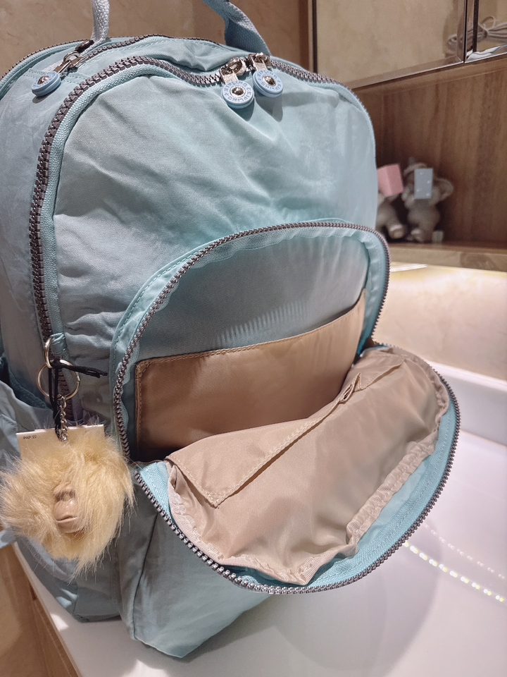Kipling Seoul XL Extra Large 17" Laptop Backpack Zip Pockets Bride Blue ...