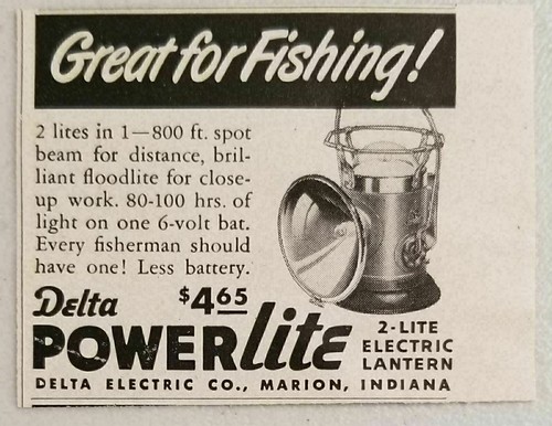 1949 Print Ad Delta PowerLite Electric Lanterns Marion,Indiana | eBay