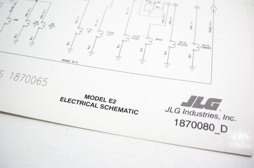 Original JLG E2 Scissor Lift Electrical Schematic Circuit Diagram ...
