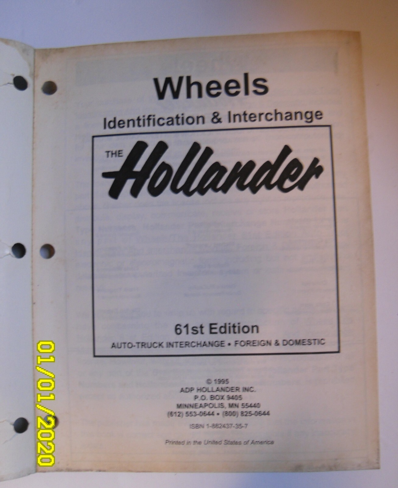 The Hollander Wheels Interchange 61st Edition | eBay UK