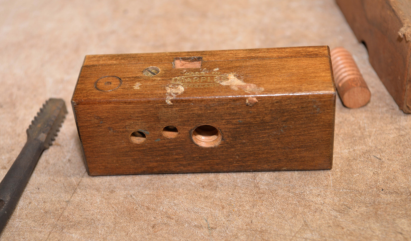 Vintage Maples 3/4" x 6 TPI wood tap & die set woodworking clamp tool ...