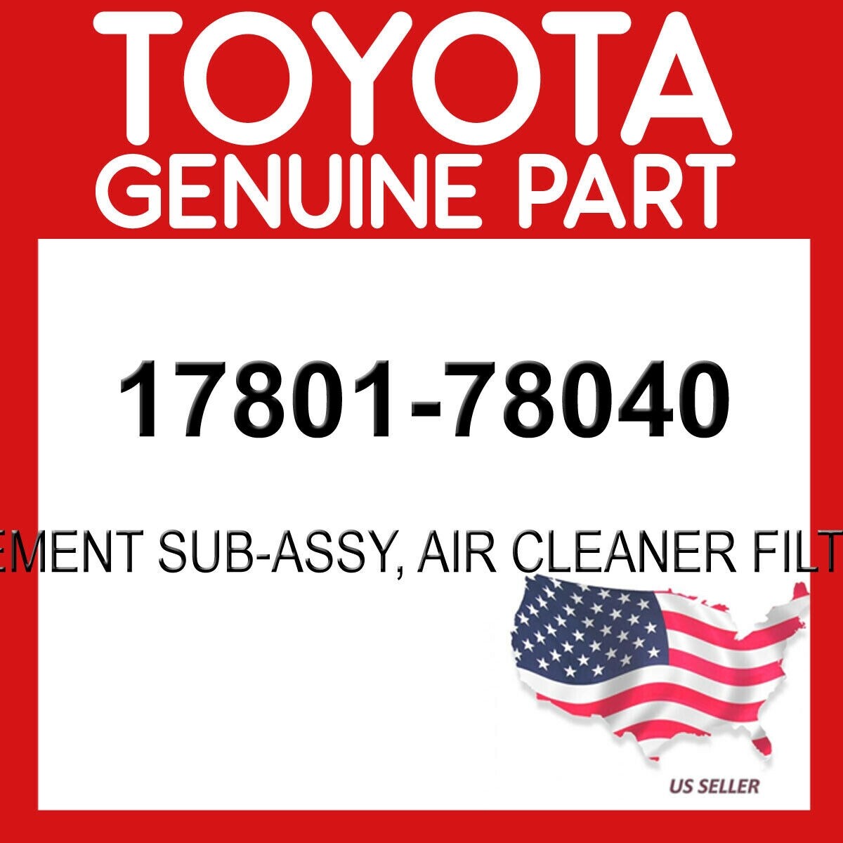 OEM 17801-78040 - Cross reference air filters