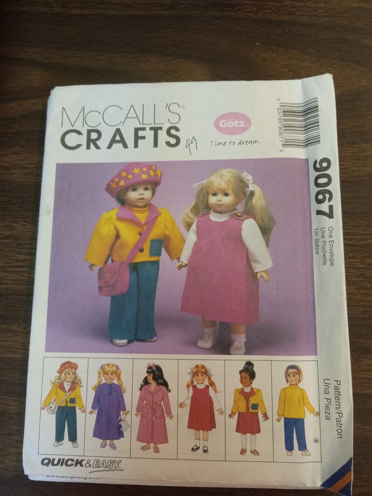 McCalls pattern 9067 for 18 inch doll clothes uncut | eBay