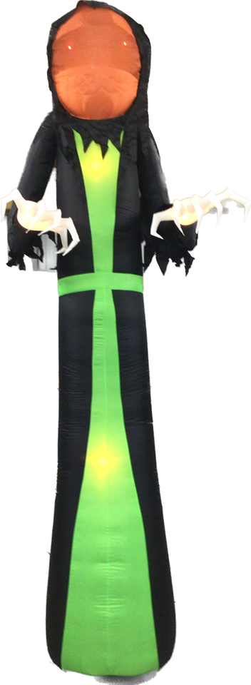 12ft Gemmy Airblown Inflatable Prototype Halloween Pumpkin Head Reaper ...