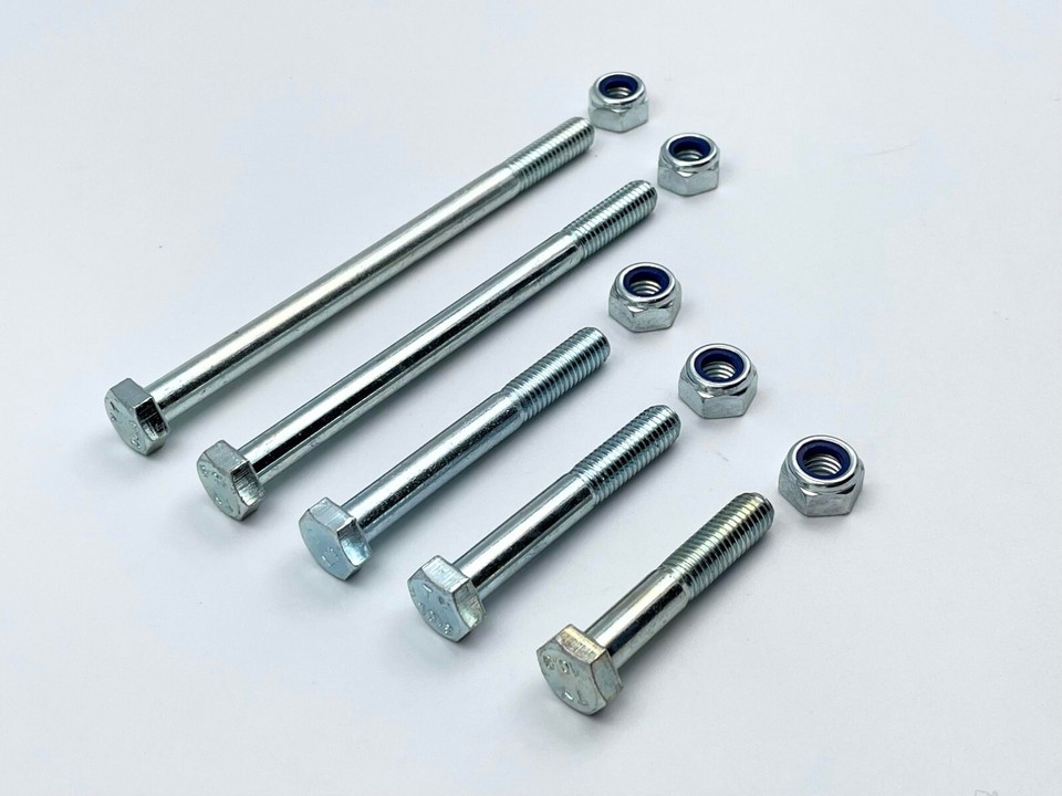 10 Stück Schraube ISO 4014 M8x45 10.9 verzinkt + Mutter M8 Kl.10 | eBay