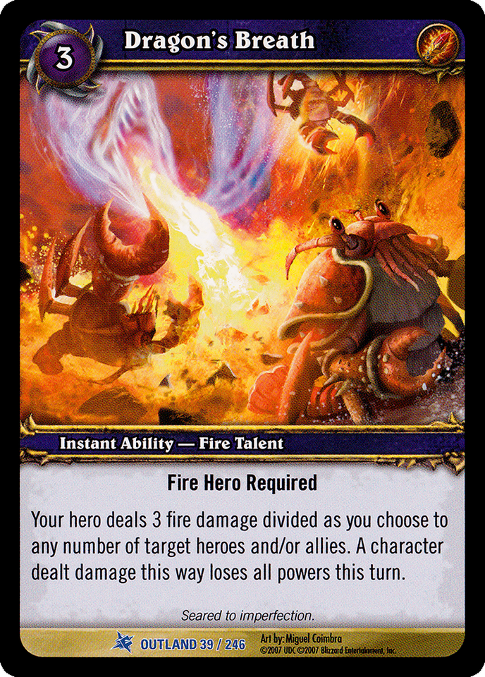 World of Warcraft WoW TCG Fires of Outland Set Rares/Epics CHOOSE YOUR ...