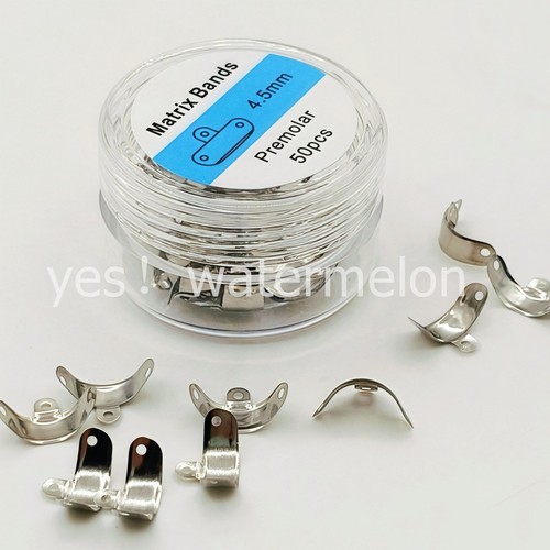 50/box Dental Sectional Contoured Matrix Bands Matrices 4.5mm Premolar ...