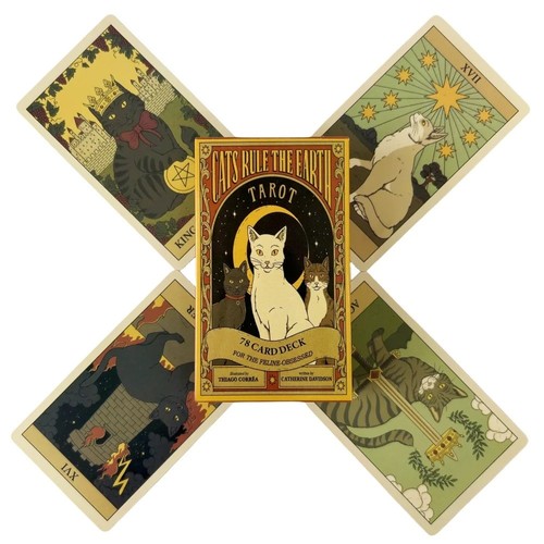 Cats Rule the Earth Tarot Cards 78-Card Oracle English Divination Deck ...