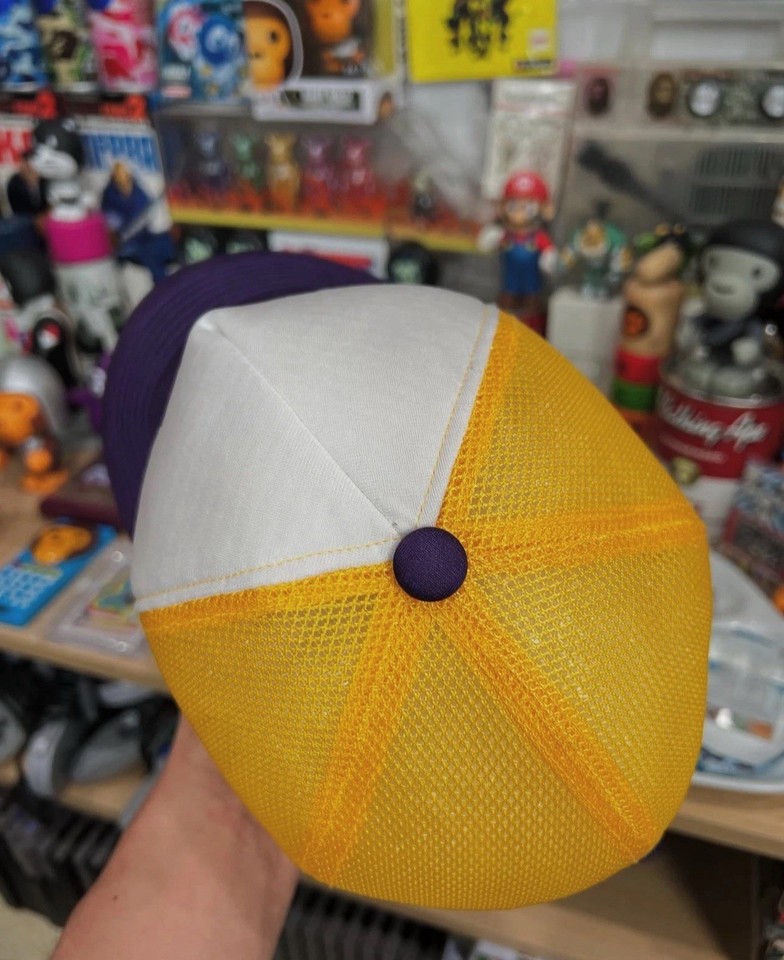 2006 A Bathing Ape Bape General Purple/Yellow Trucker Hat Lakers Baby ...