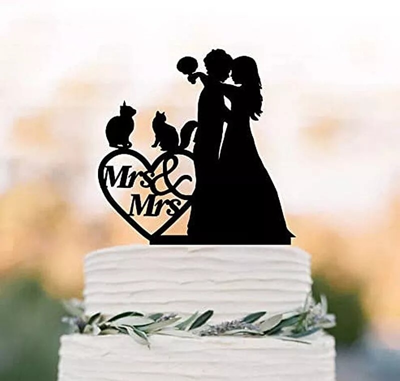 Two Brides Cake Topper