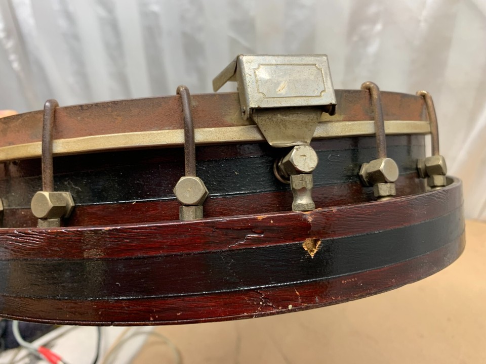 Antique Ca 1920s or 30's Tenor Banjo Custom Hand Painted Viking Ships 4 ...