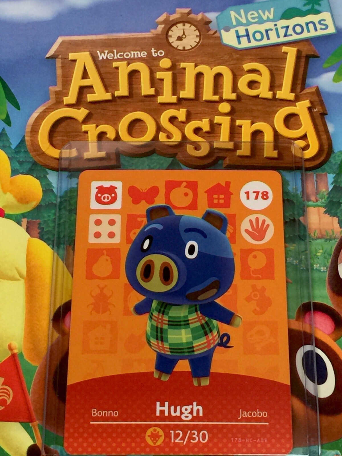 Hugh #178 Animal Crossing Amiibo Card Series 2, Mint, Authentic. | eBay