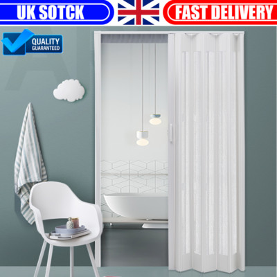 Internal Folding Door Concertina Accordion PVC Sliding Doors Bathroom ...