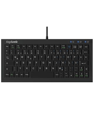 ICY BOX KeySonic ACK-3401U Extra Small Keyboard, USB Cable (2 m), Full ...