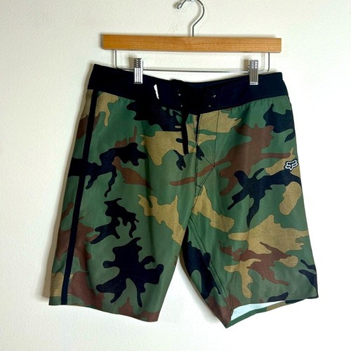 Fox Racing Board Shorts Swim Shorts Green Camouflage men sz 30 | eBay