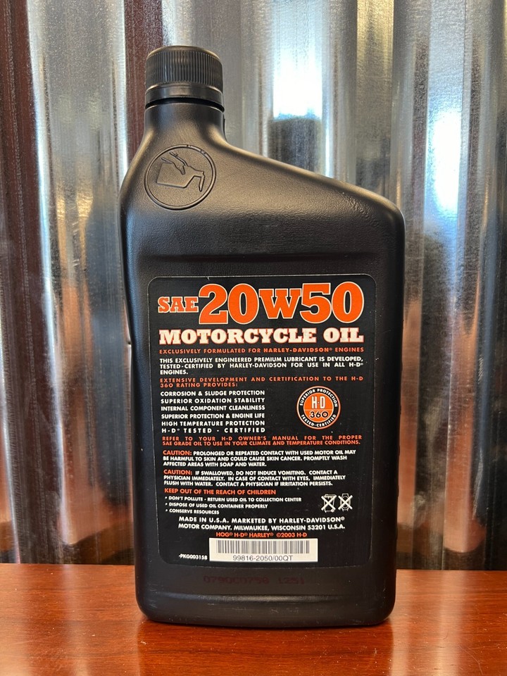 Genuine Harley Davidson SAE 20w50 Motorcycle Oil 1QT (Lot of 10) | eBay