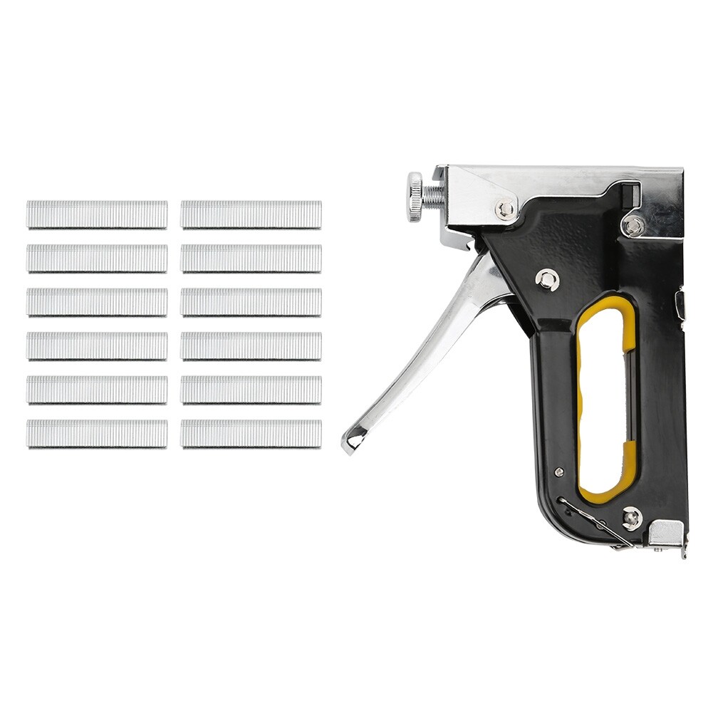 Manual Nailer Staple Tacker Hand Nailing Tool Hardware 3-Use Black ...