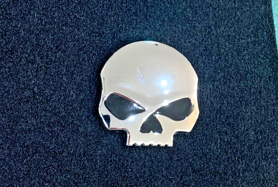 HARLEY DAVIDSON WILLIE G 3D METAL EMBLEM/BADGE 2-3/4 INCH DIA.CHROME ...