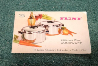 1960 Ecko Flint Stainless Steel Cookware Recipe Cookbook Booklet | eBay
