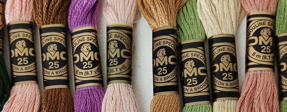 DMC Embroidery Floss Thread Pastel Jewel Shades Mixed Colors Lot of 30 ...