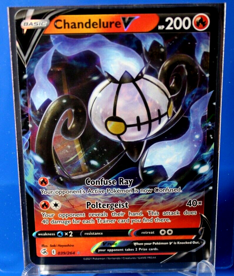 Chandelure V HP200 2021 Collectible Pokemon Trading Card No. 039/264 | eBay