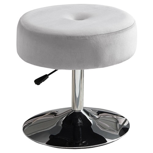 Round Swivel Velvet Stool Gas Lift Dressing Table Chair Vanity Stool ...