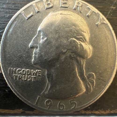 1965 Washington Quarter No Mint Mark Rim Letter Edge Flat Tons Errors ...