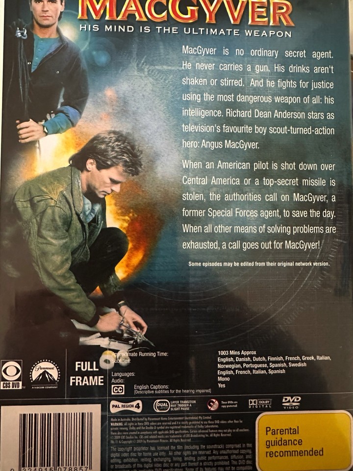 MACGYVER (Original) - Season 2 6 x DVD Set AS NEW! Complete Second ...