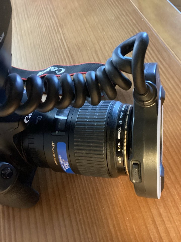 Canon Rebel T100 Dslr Camera, Canon Ring Flash & Canon Macro Lens ...